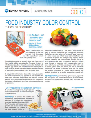 Food Industry Color Control: The Color of Quality | Konica Minolta Sensing